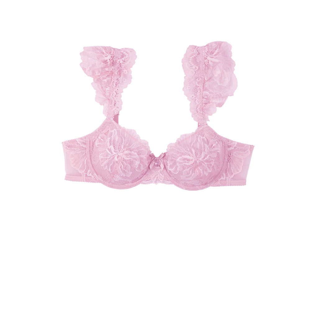 BSC LINGERIE ชุดชั้นในผู้หญิง ลูกไม้ซีทรู มีโครง เปลี่ยนสายบ่าได้ BB14 ...